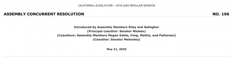 Assembly Concurrent Resolution 196: Terminating Emergency Powers ...