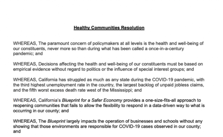 The Healthy Communities Resolution | Capitol Quagmire